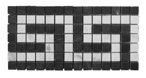 Honed marble Greek key border in 'Carrara White' | Heritage Tile