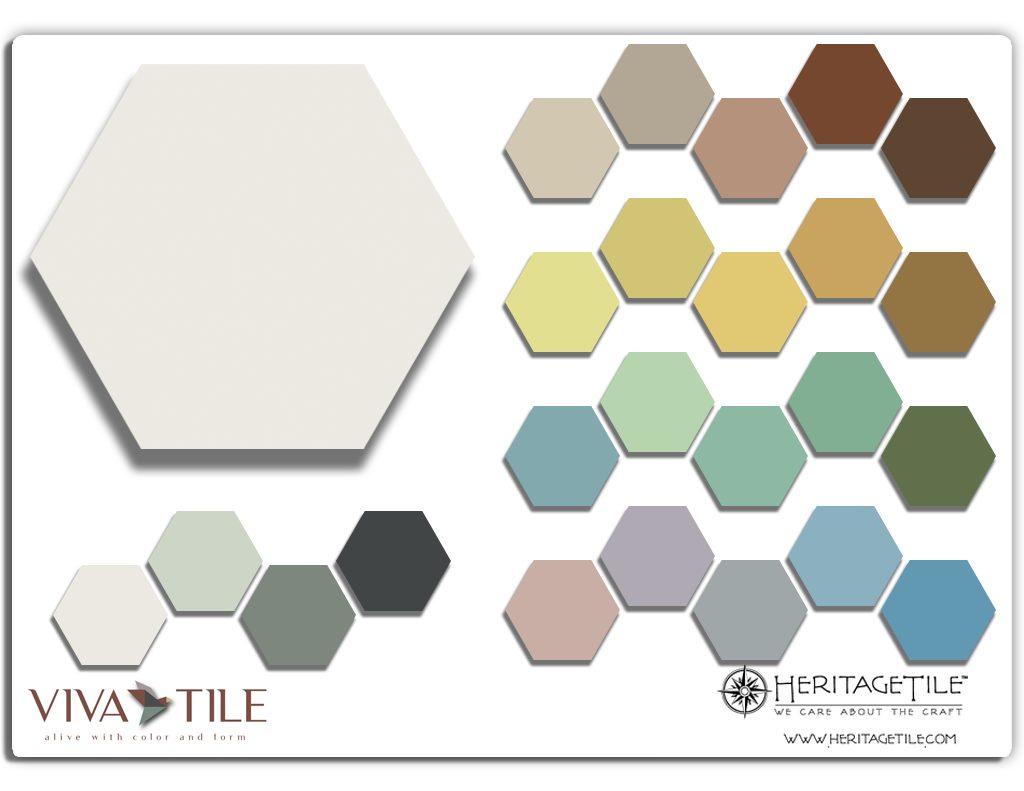 Full Color Palette Sample Card [Viva Tile / Geometrics] | Heritage Tile